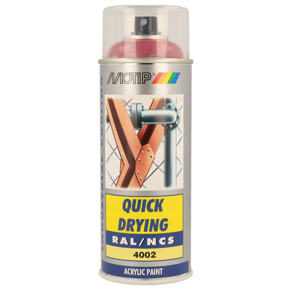 PEINTURE RAL ACRYL RAL4002 BRILLANT AEROSOL 400ML MOTIP – Planet Line B2B